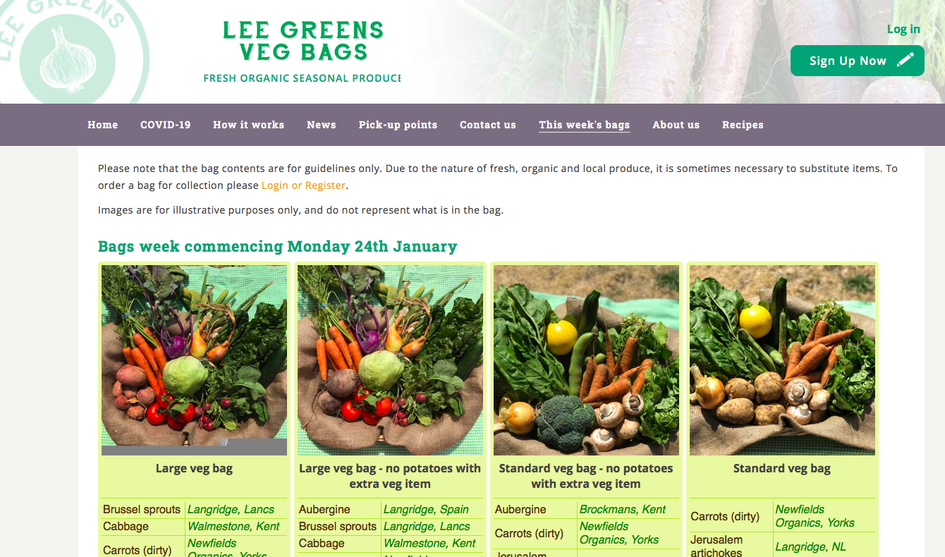Veg Bag Delivery London